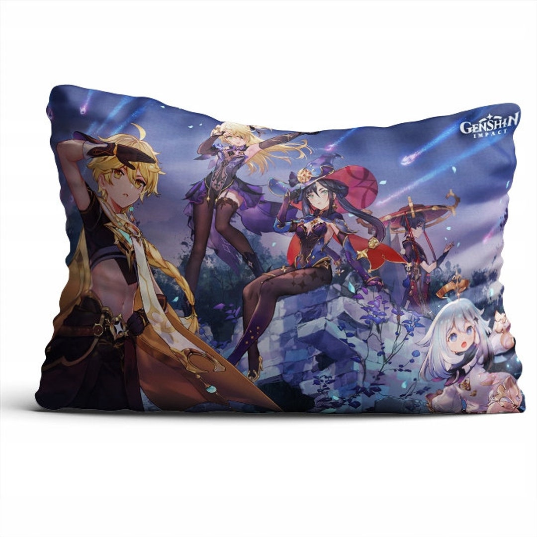 Pillow Genshin Impact Aether Mona Paimon - Etsy