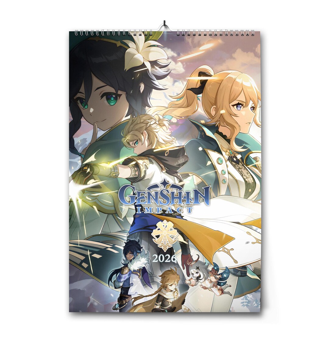 Calendar Genshin Impact 2026 Mondstadt - Etsy