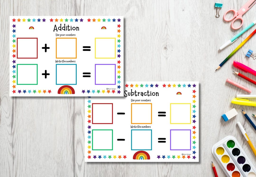 Addition & Subtraction Mat - Etsy
