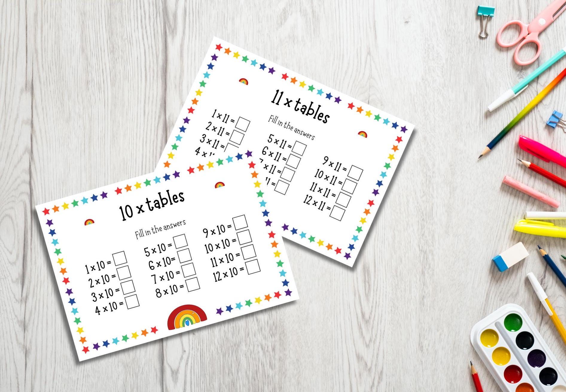 Times Table Pack - Etsy