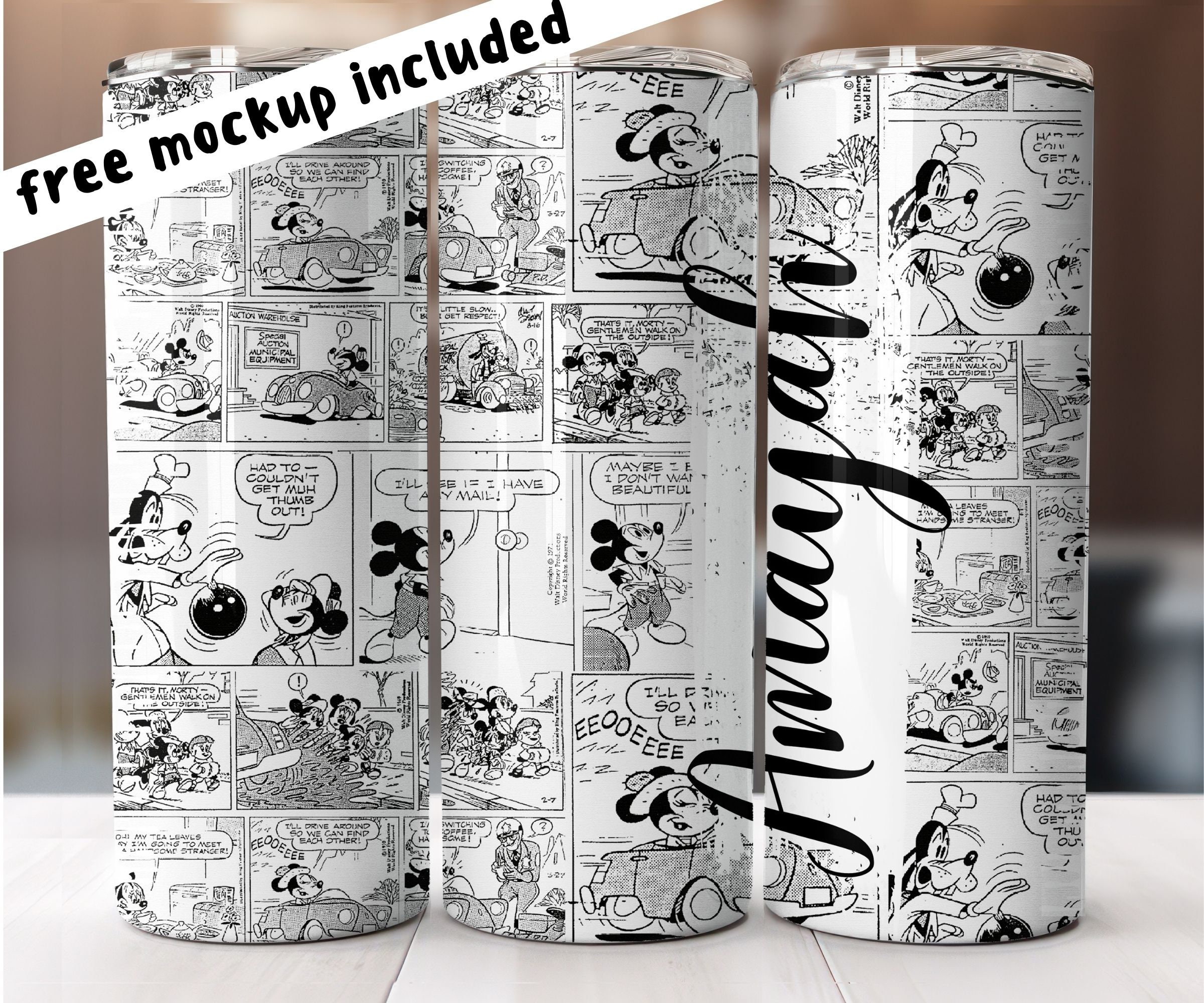 Vintage Cartoon Charactertumbler 20 Oz Skinny | Tumbler Sublimation ...