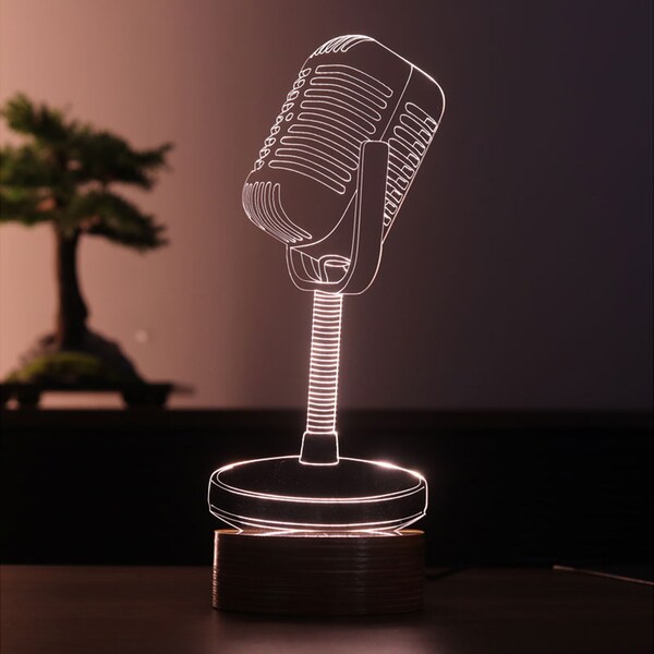 Microphone Lamp - Etsy
