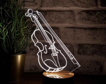 Violin Night Lamp - Etsy