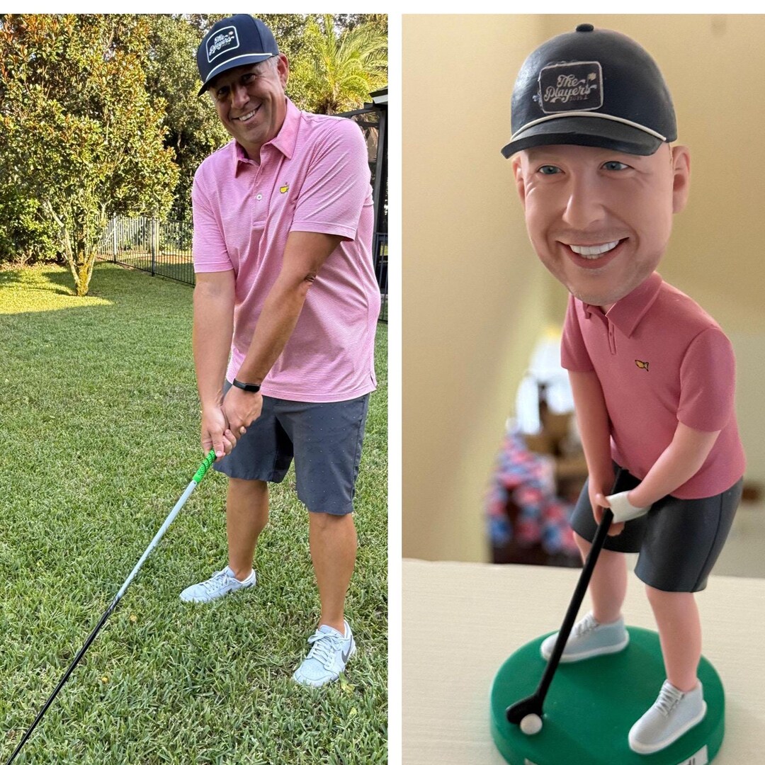 Custom Golf Bobblehead: Polymer Clay Golfer Gift - Etsy