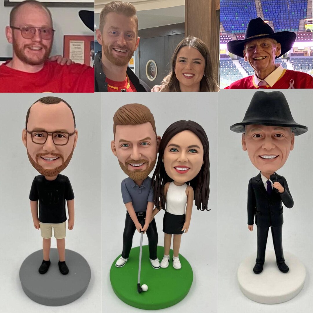 Custom Bobblehead Figurines: Personalized Clay Bobbleheads for Golf ...