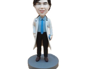 Custom Doctor Bobblehead, Personalized Male Doctor Statues ...