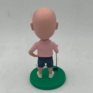 Custom Golf Bobblehead: Personalized Golfer Gift, Handmade Polymer Clay ...