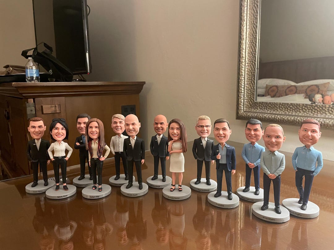 Custom Bobblehead Set: 13 Personalized Miniature Figurines for Team ...