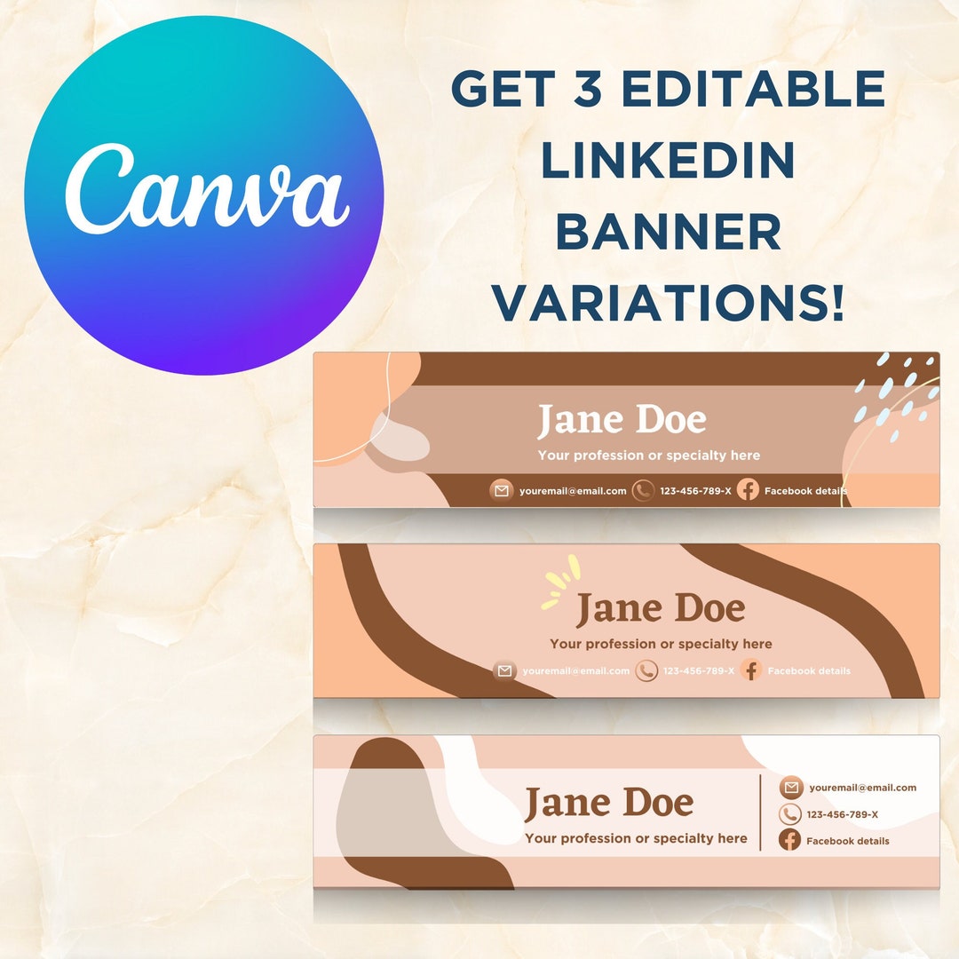 Elegant Professional Linkedin Profile Banner Template, Linkedin Banner ...