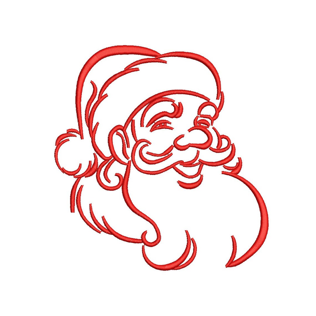Santa Embroidery Design, Christmas Embroidery Designs, 4 Sizes, Instant ...