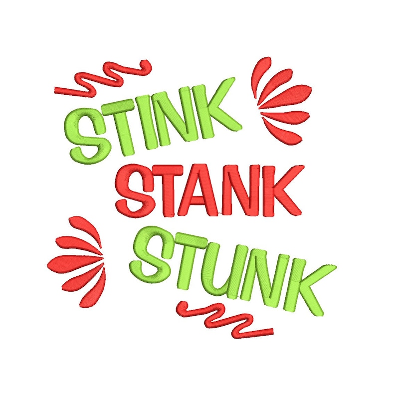 Stink Stank Stunk Embroidery Design Christmas Grinch Machine - Etsy