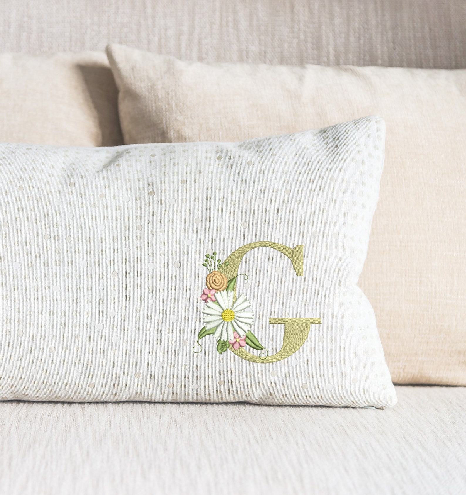 Floral Font Embroidery Design, Alphabet G Letter Embroidery Designs ...