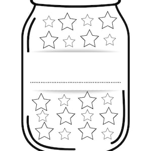 Star Reward Jar Instant Download Help Your Child Achieve Their Goals - Etsy