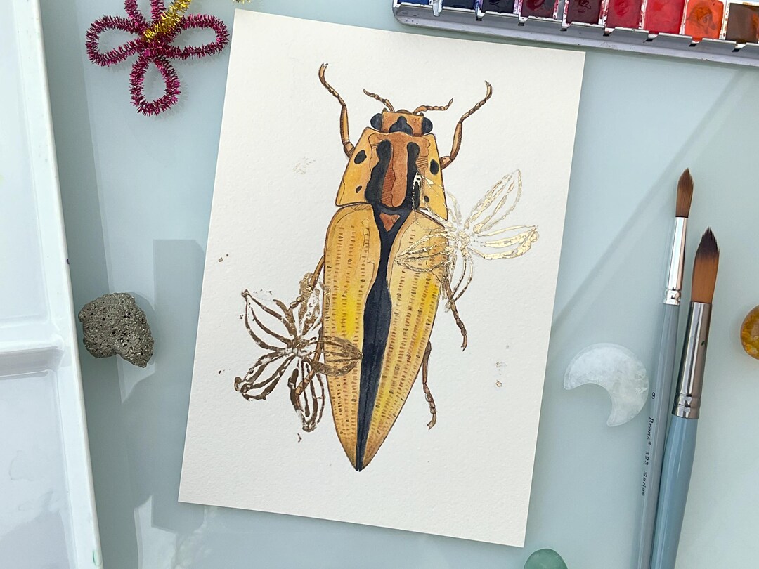 Original Painting , Animal Art, Insect Art, Mixed Media Artwork ...