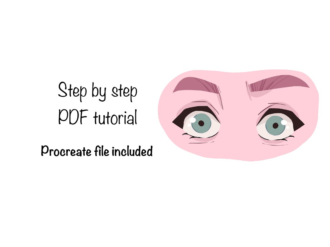 Girls Eyes Drawing Guide: Step-by-step (PDF & Procreate File) - Etsy