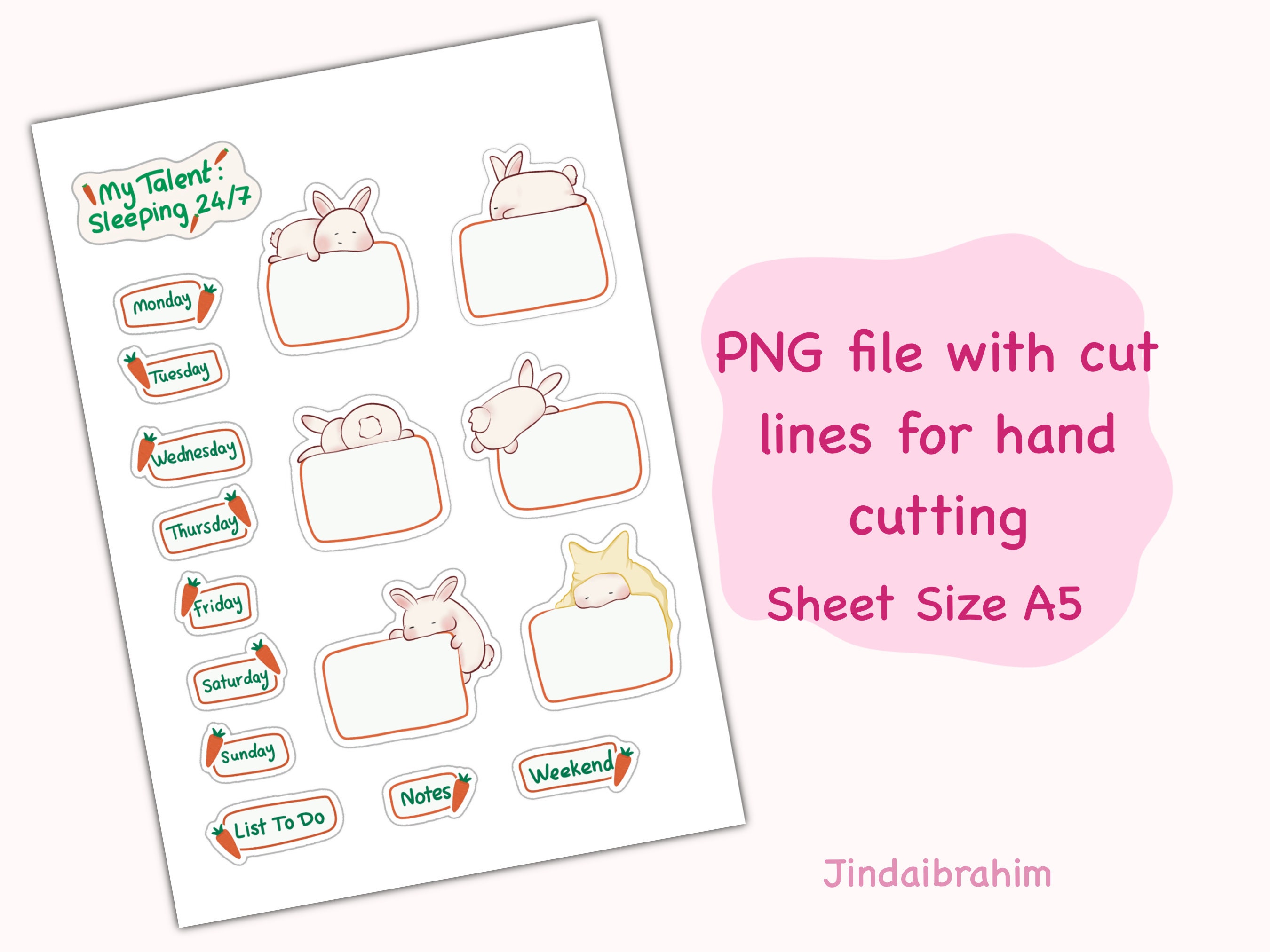 Printable Stickers Pack PNG Printable Art Sticker Sheet Printable ...