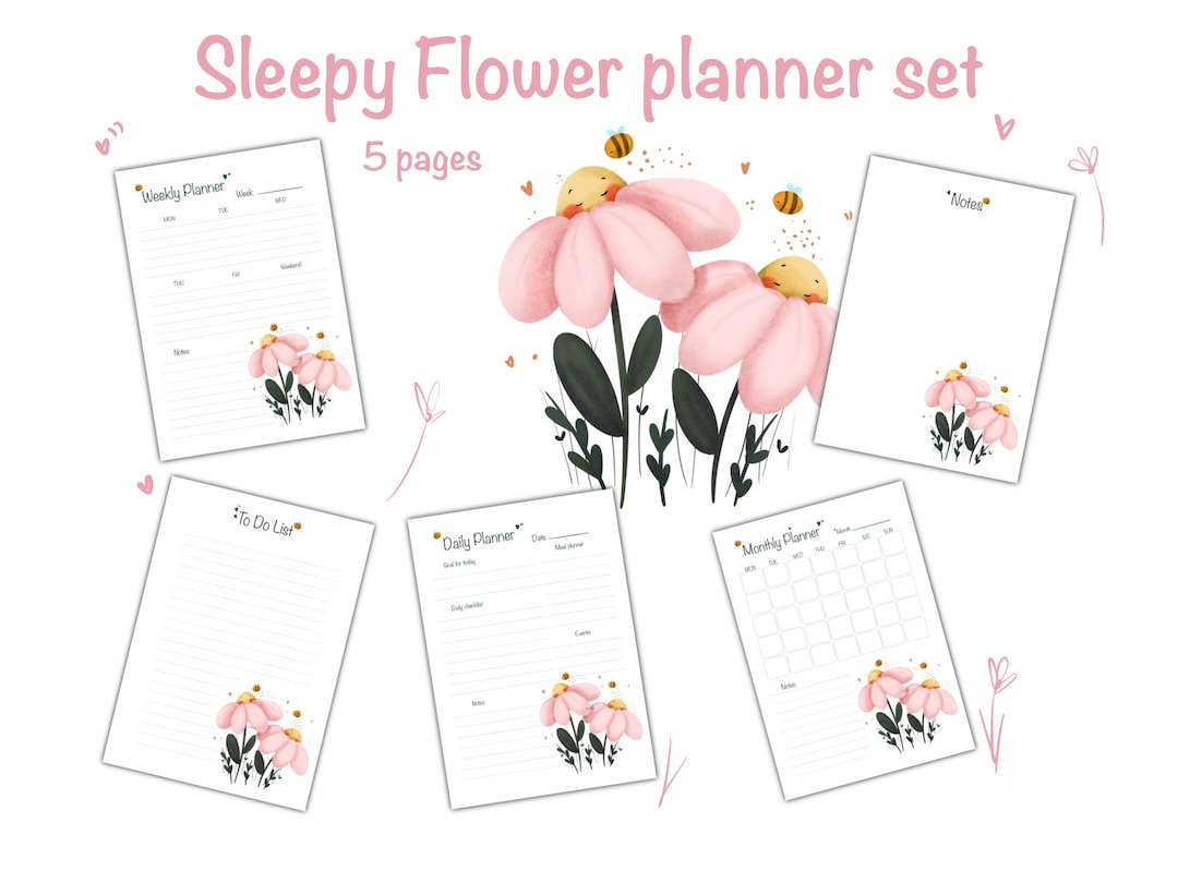 Floral Daily Planner Weekly Planner Monthly Planner Printable Planner ...