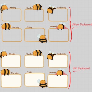 Digital Planner Widgets Cute Bumblebee Planner Clipart Printable Art ...