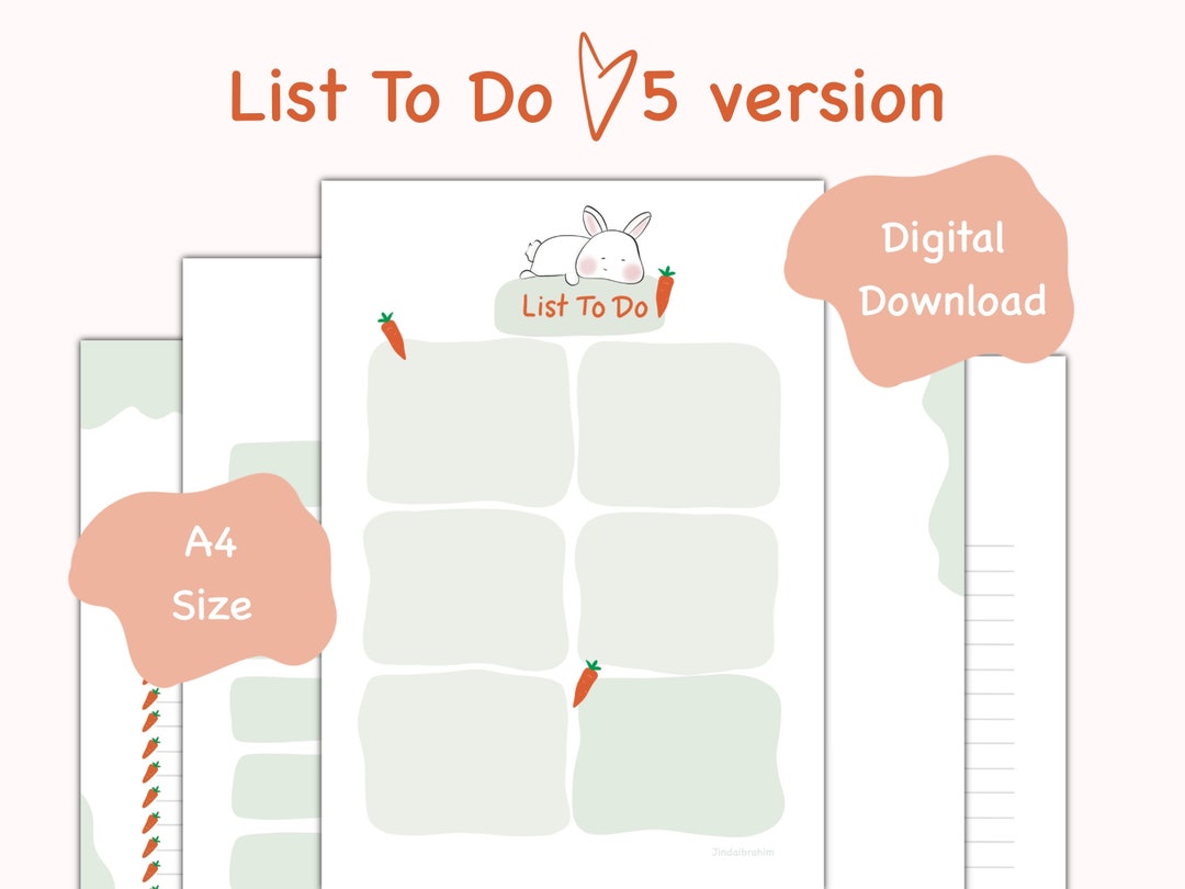 Productivity Planner Printable List to Do Planner Planner Set Planner ...