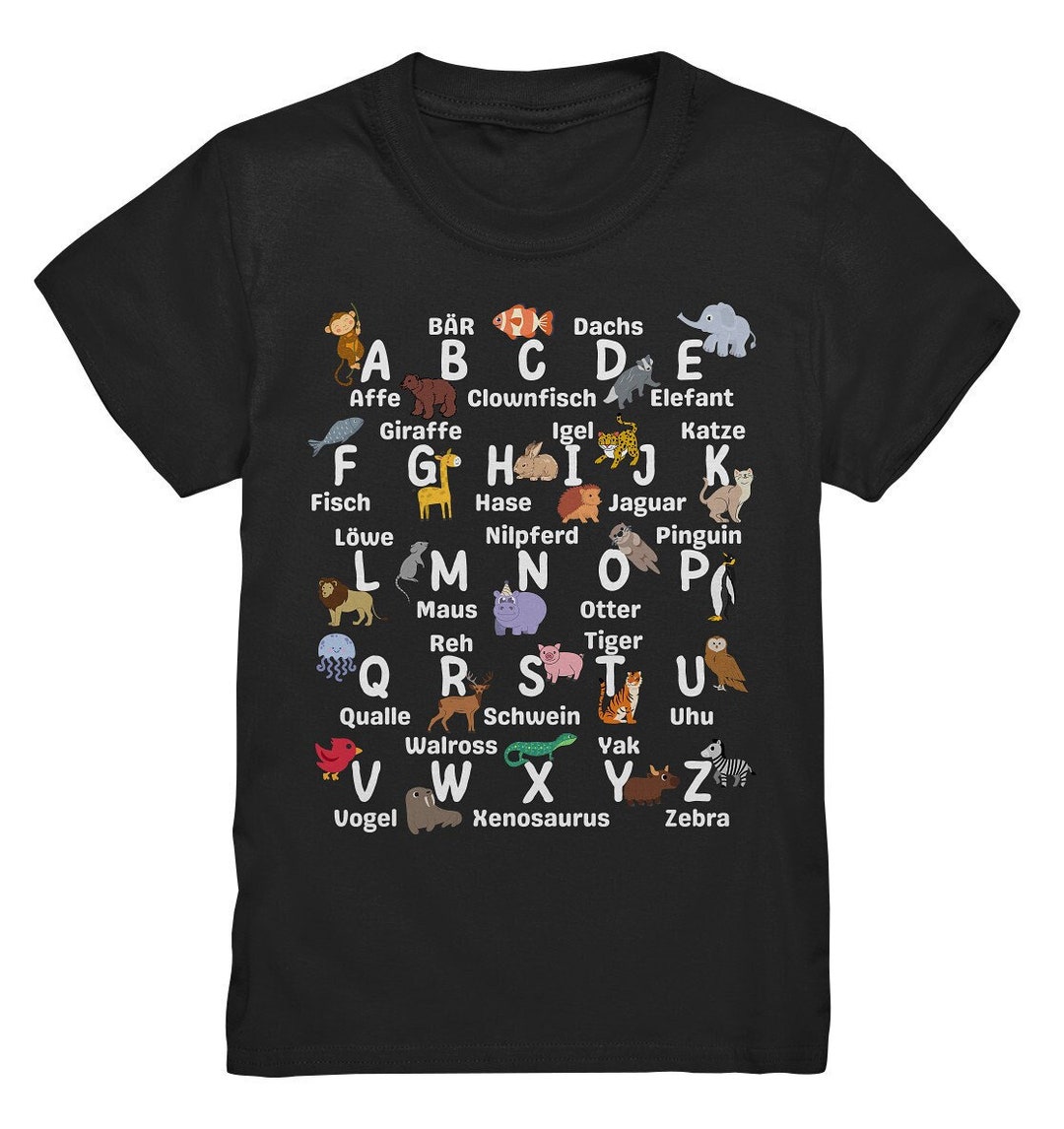 Animal Alphabet Shirt Kids ABC - Etsy