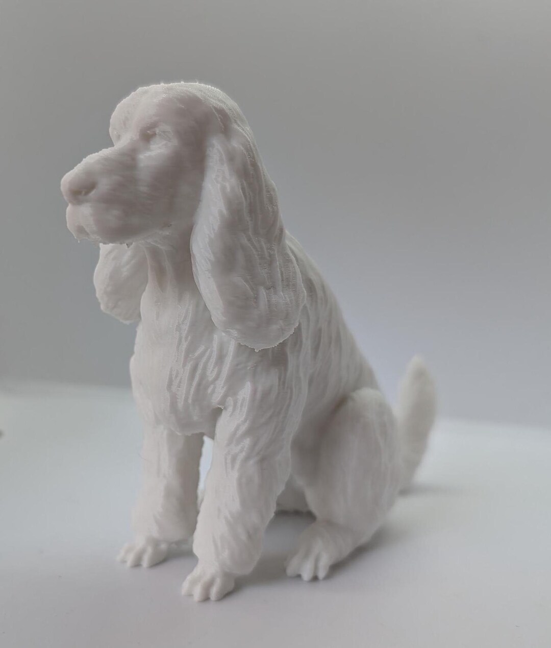 3d Printed, English Cocker Spaniel Dog Sitting Figurine, Cocker Spaniel ...