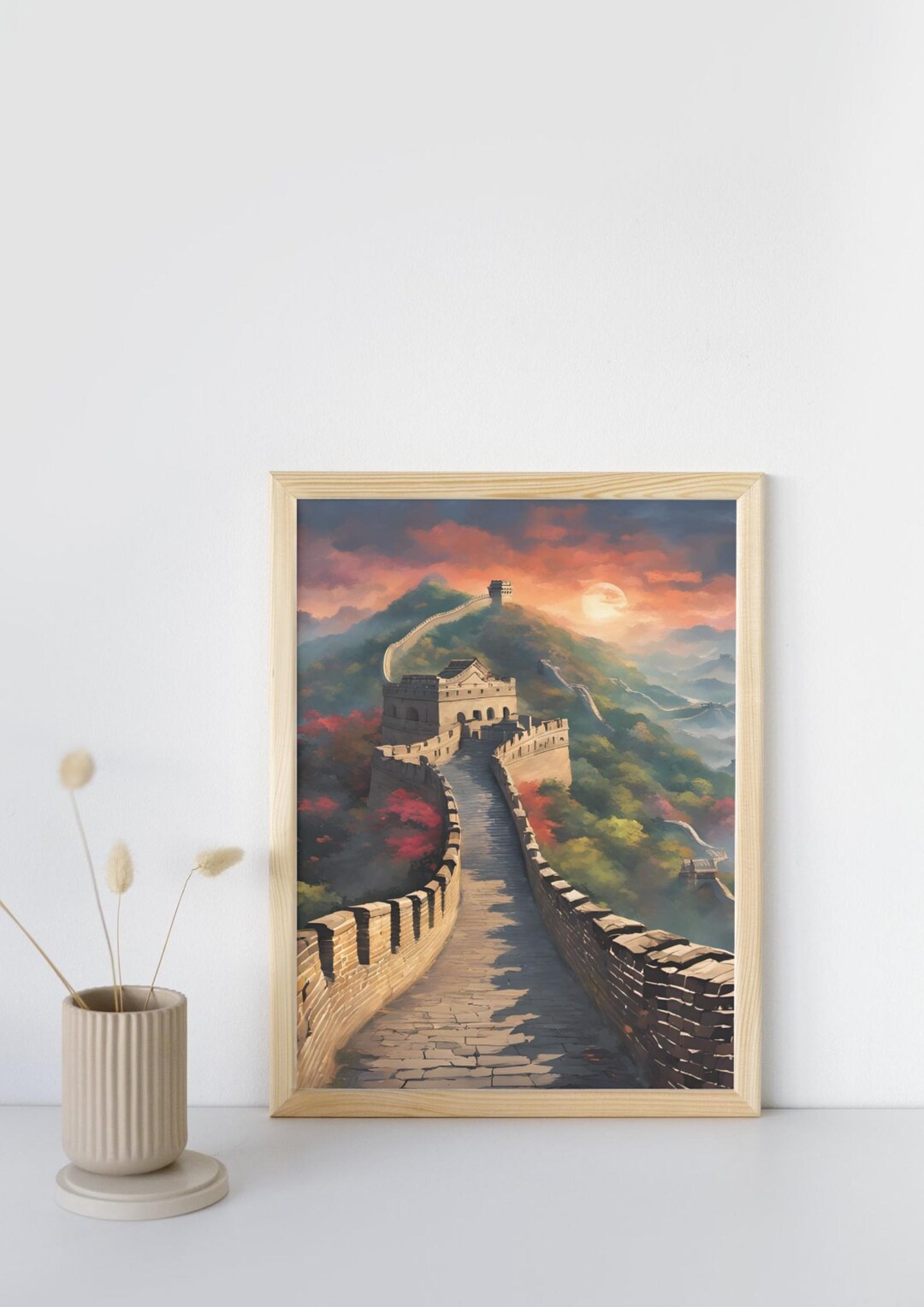 6 Printable Poster Asia Landscape Bundle , China Big Wall, Asian ...