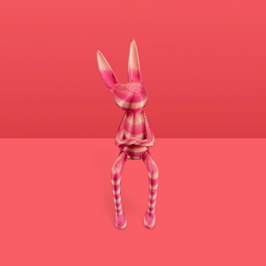 Very Cute Easter Bunny Sitting. Cute Easter Home Decoration With Bench ...