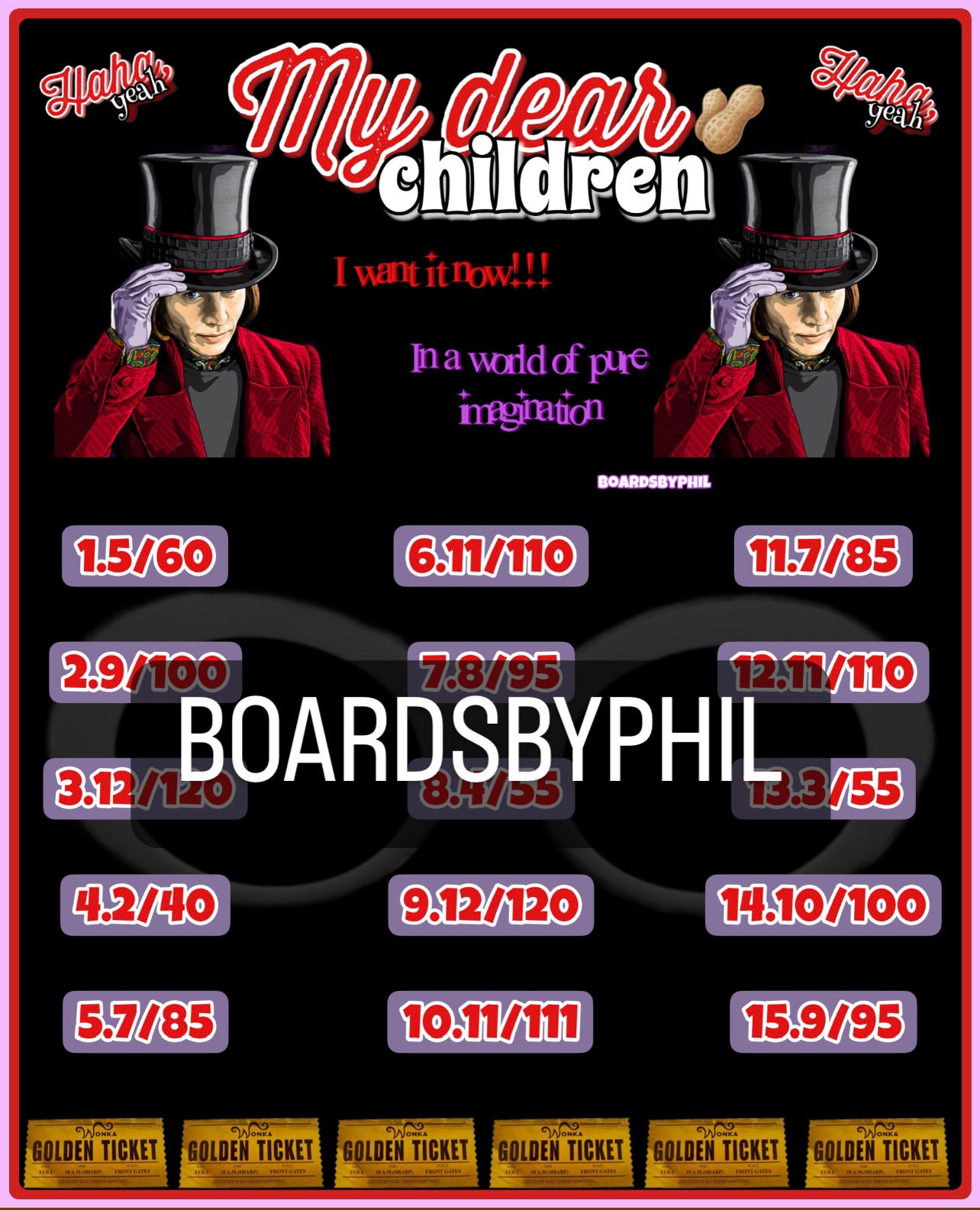 Pick Your Prize Bingo Board - Etsy
