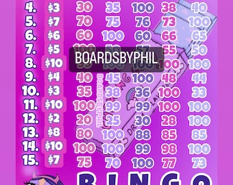 Pick Your Prize Bingo Board - Etsy