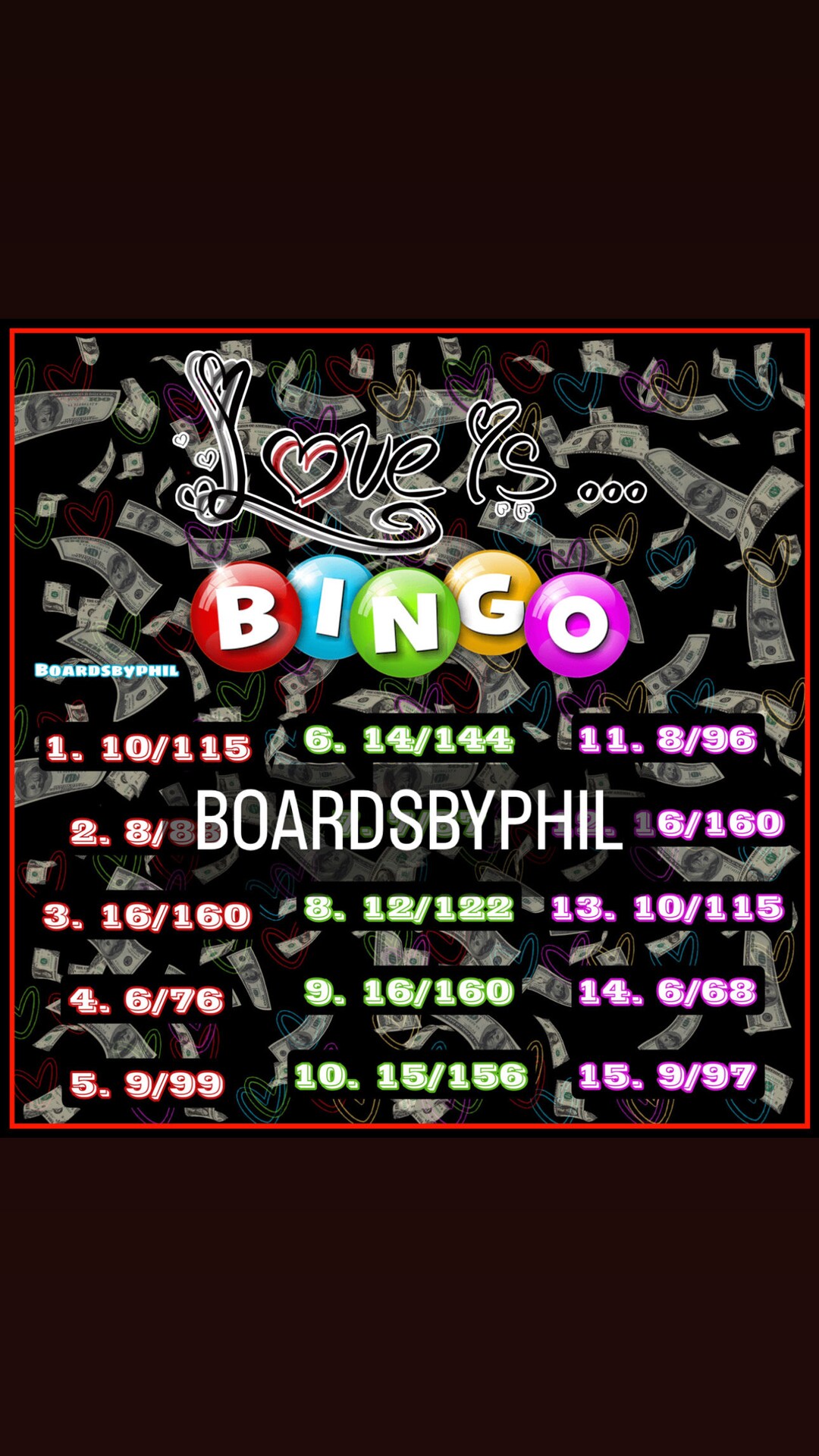 Pick Your Prize Bingo Board - Etsy