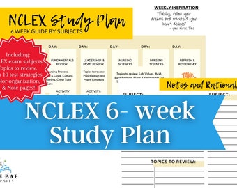Nclex Archer Study Plan - Etsy