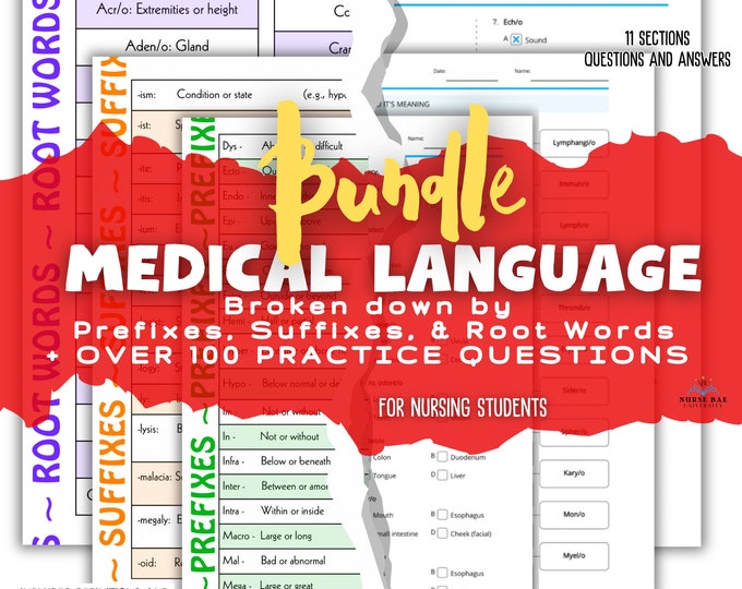 Digital Medical Terminology Practice Journal for Use With Goodnotes ...