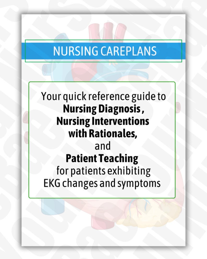 EKG Study Guide: Nursing Students, BLS/ACLS Rhythms, Careplans (45-page) - Etsy