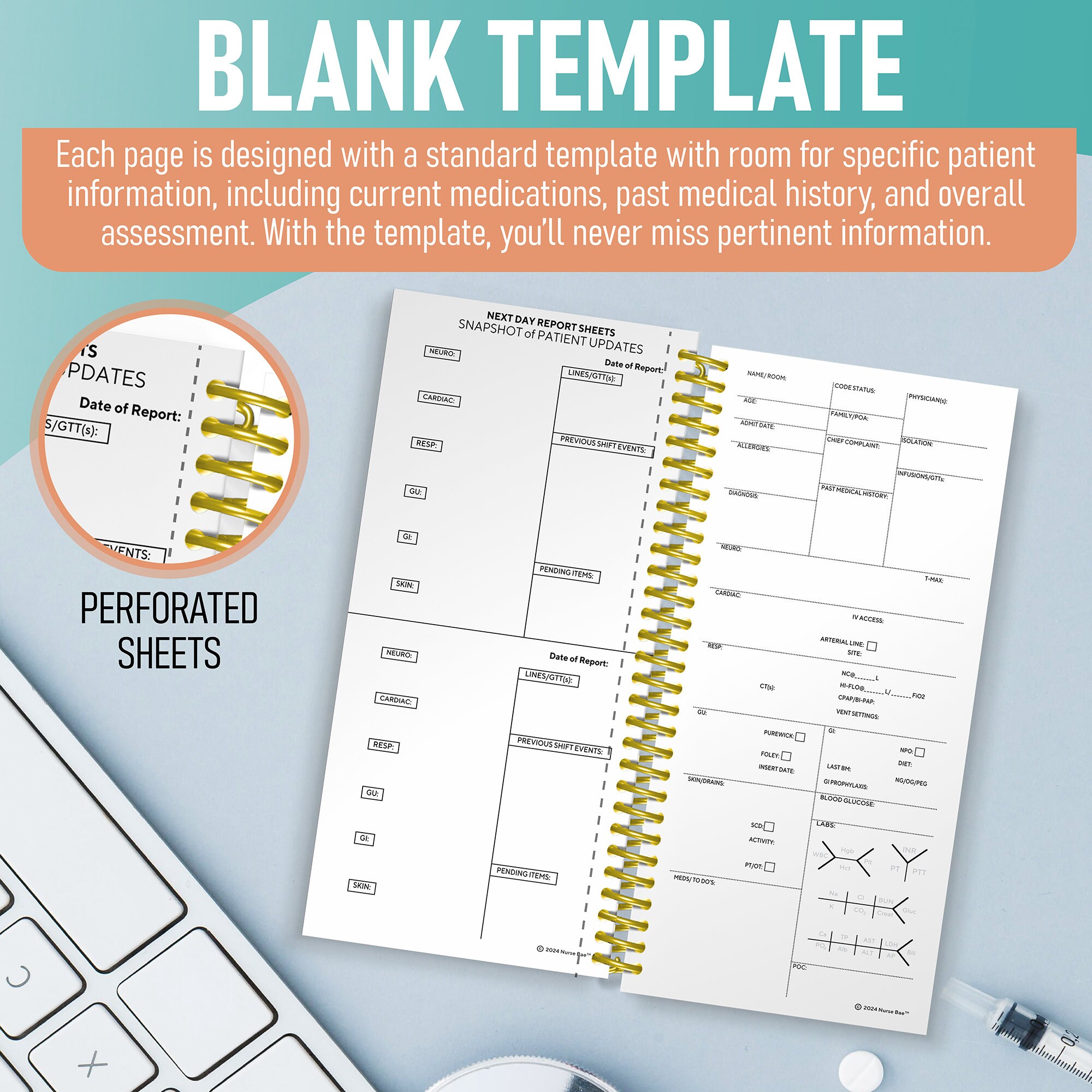 ICU Nurse Report Notebook: SBAR Handoff Sheets - Etsy