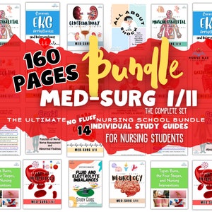 Med Surg Nursing School Study Guide Bundle - Etsy