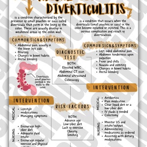 GI Med Surg Nursing Study Guide: Gastrointestinal Disorders (PDF) - Etsy