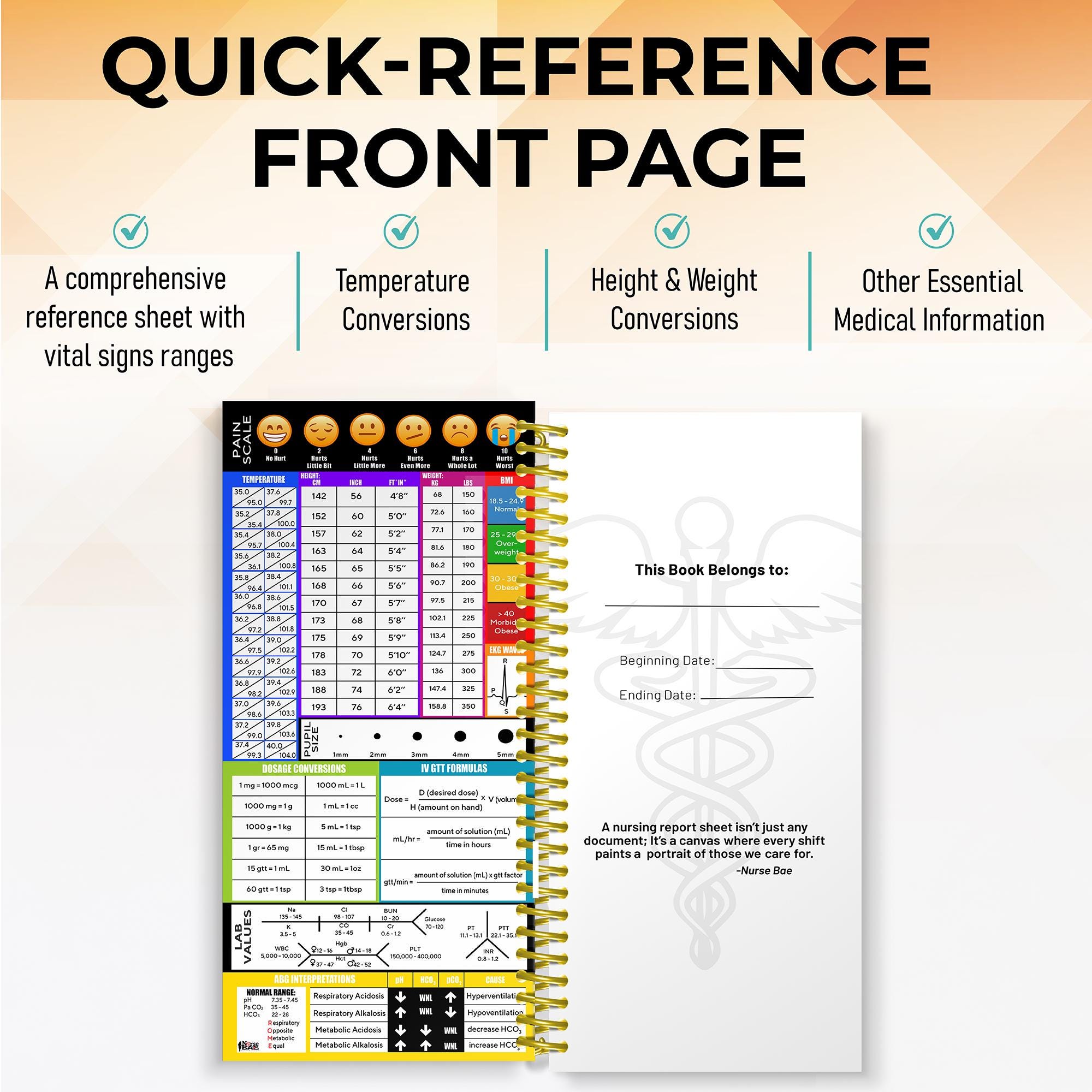 CNA Report Sheets: Patient Handoff Book for CNA, PCT Report Sheets and ...