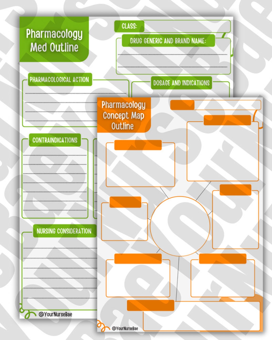 Pharmacology Note Taking Template, Nursing Notes, Pharmacology Concept ...