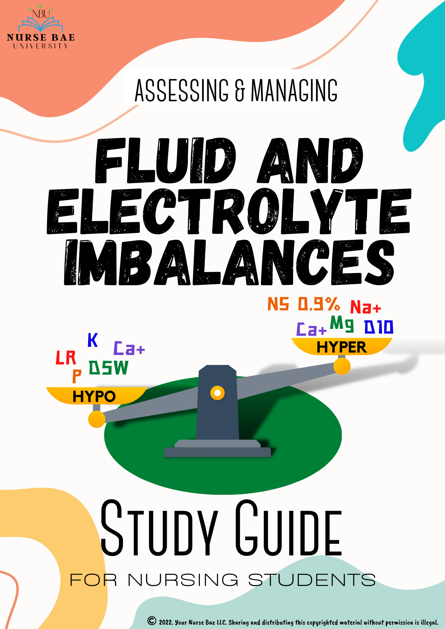 Fluid and Electrolytes Imbalance Bundle Pack - Nursing Study Guide ...