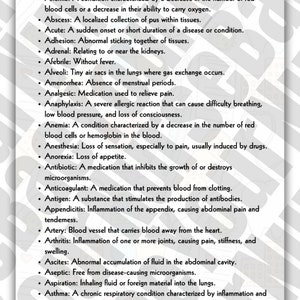 Medical Terminology Study Guide: Nursing Student Notes (digital ...