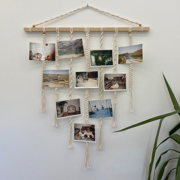 Macrame Photo Hanger - Etsy