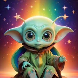 5 Hi Res Grogu the Mandalorian, Vibrant Neon Styles, High Resolution ...