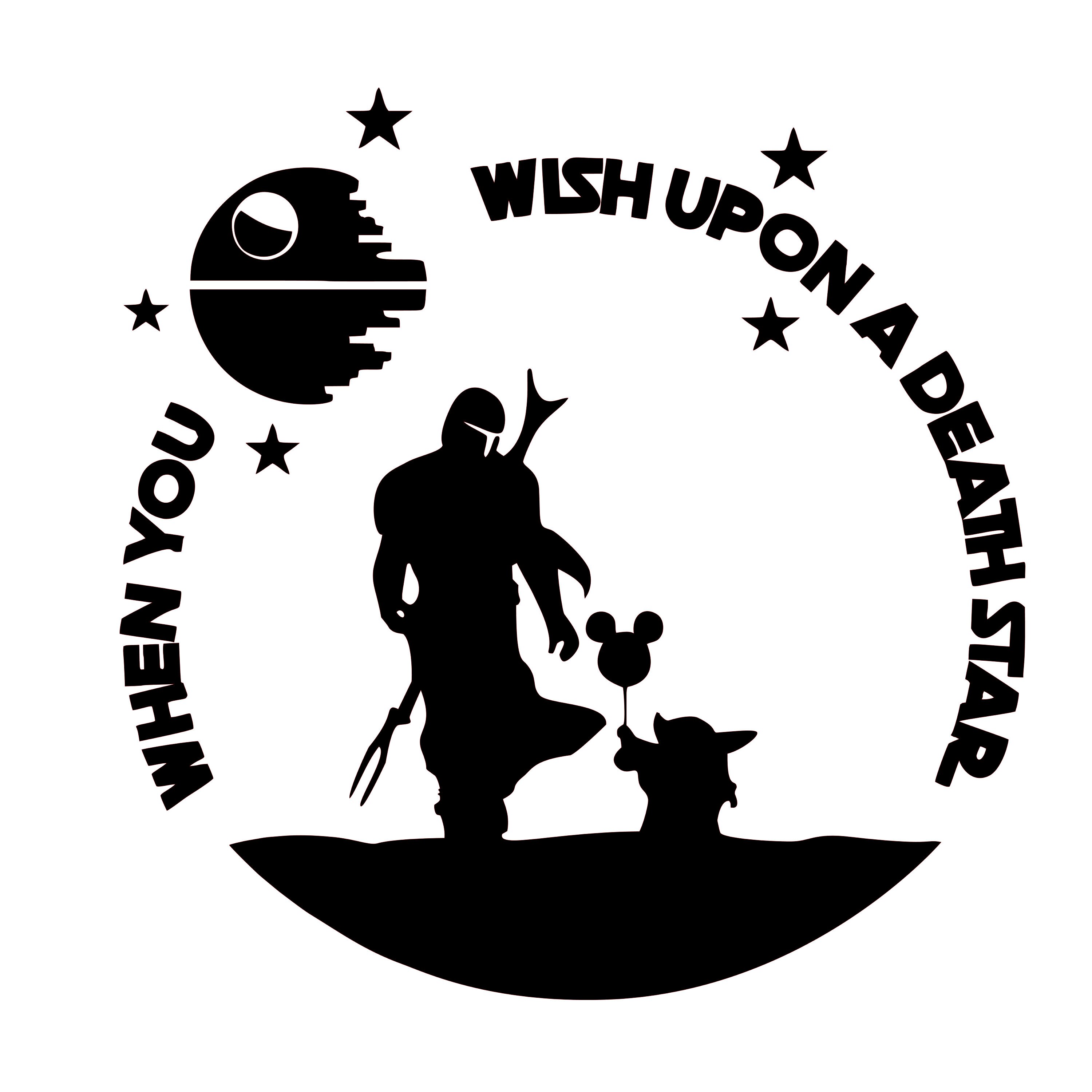 When You Wish Upon A Death Star SVG Force With You SVG - Etsy UK