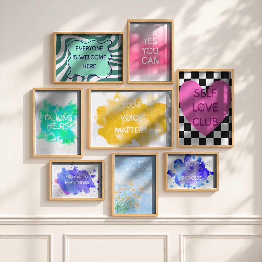 Therapy Office Wall Art Set of 13, Counselling Psychology Posters ...
