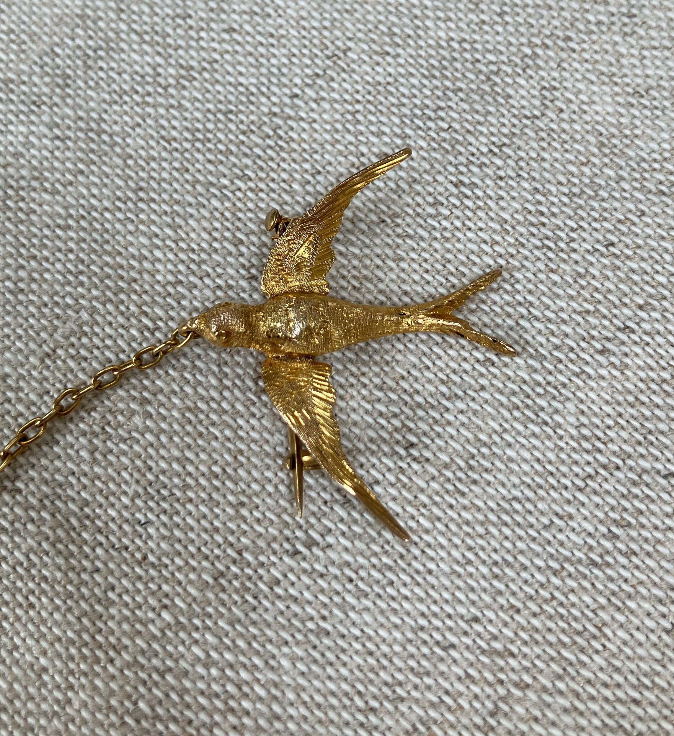 Antique Victorian 9ct Gold Swallow Cloak Clasp Brooch - Etsy