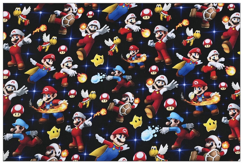 Super Mario Fabric Mario and Friends Fabric Water Pipe Fabrics Printed ...