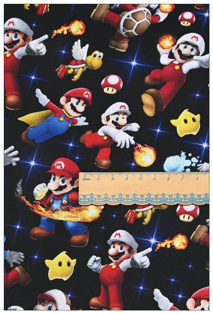 Super Mario Fabric Mario and Friends Fabric Water Pipe Fabrics Printed ...