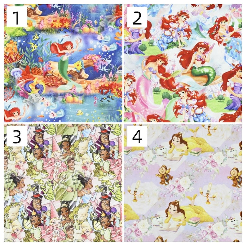 Disney Multi Princess Fabric Snow White Cinderella Rapunzel Fabric ...