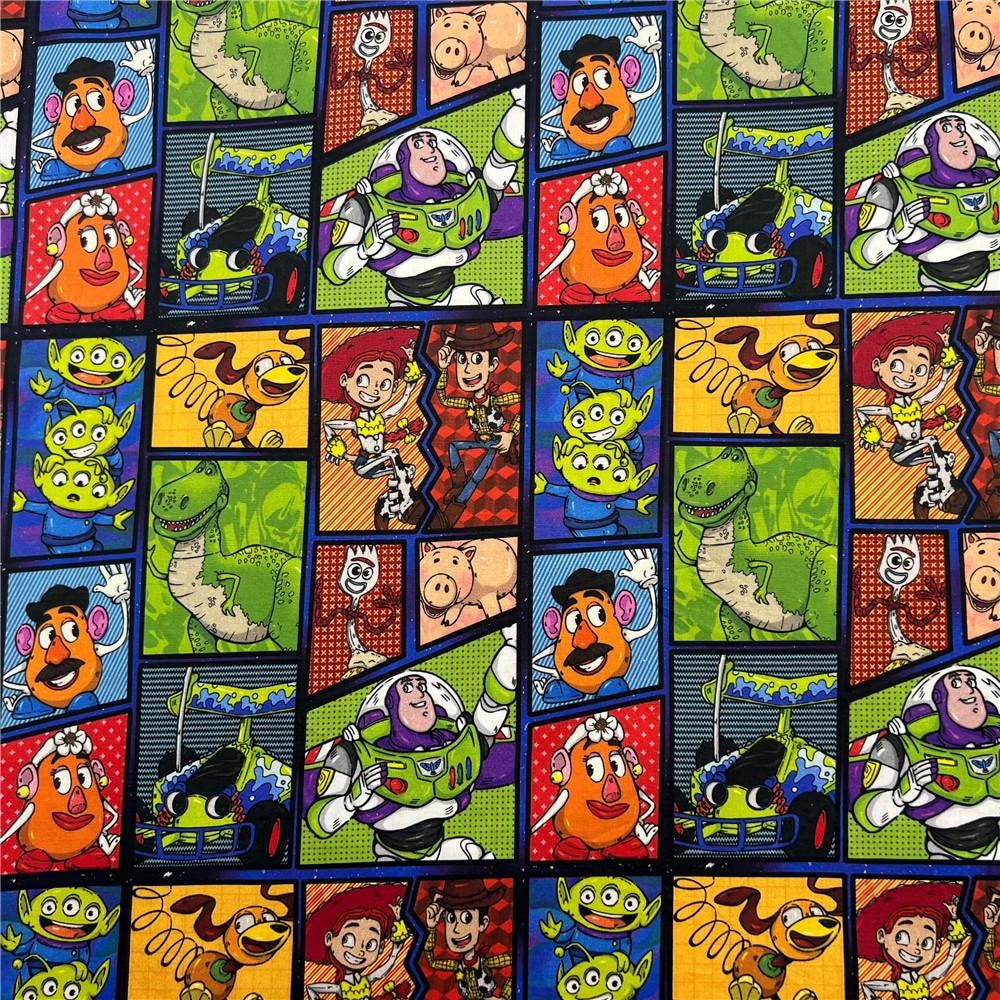 Caroon Disney Fabric Cotton Fabric Poplin Sewing Cloth by Half Yard 100 ...