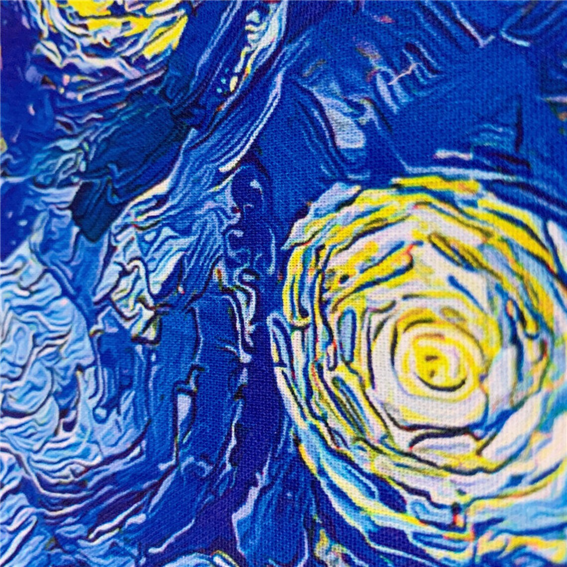 Cotton Fabric World Masterpiece Starry Sky Moon Night Sewing Cloth ...